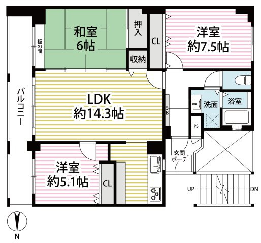 2025年5月室内リフォーム済みの美室 収納充実 サイセリア宇治B棟 - 小倉駅 - 中古マンション【いえらぶ物件検索】